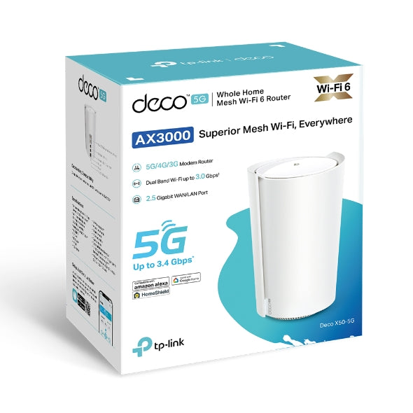 TP-Link Deco X50-5G(1-pack) 5G AX3000 Whole Home Mesh Wi-Fi 6 Router ...